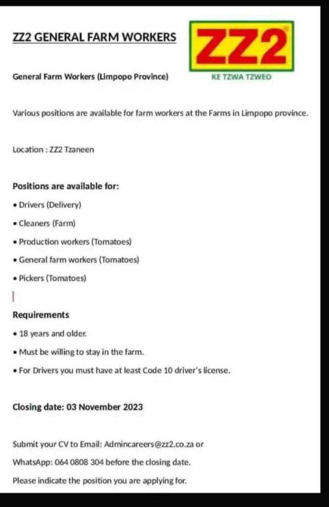 ZZ2 General Farm Workers – MyJobLocate.Com